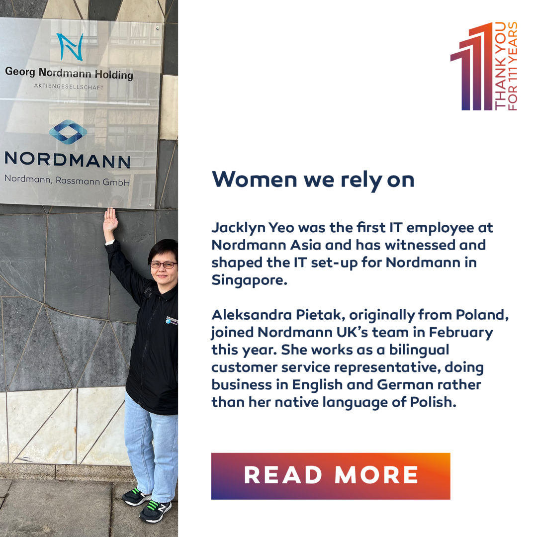 Women we rely on - Thank you for 111 years! - nordmann.global